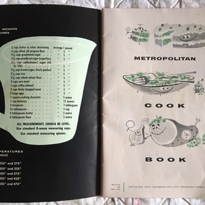 1964 Vintage Metropolitan Cook Book Recipe Cookbook - Etsy