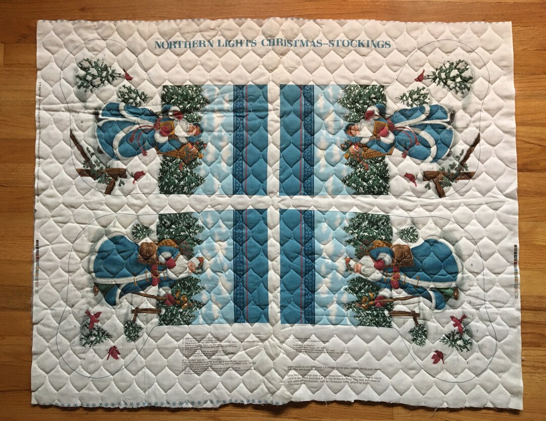 Vintage Cranston Print Works Northern Lights Christmas - Etsy