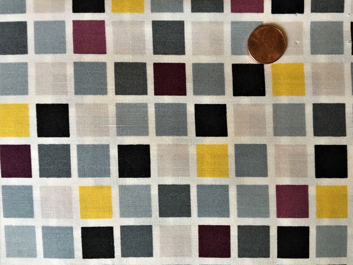 Moda Chic Neutrals Amy Ellis Pattern 3511 Check Gray Black | Etsy