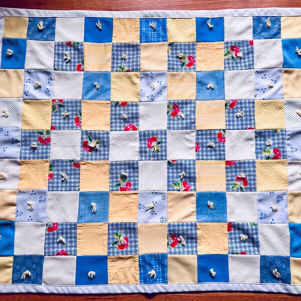 Red and Yellow Quilt - Etsy