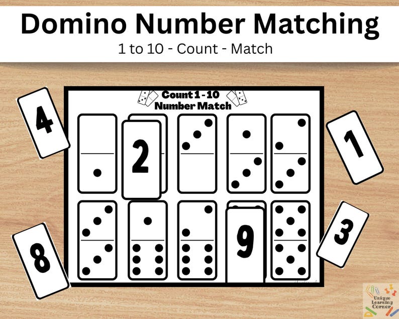 Numbers 1-10, Matching Numbers, Toddler, Preschool Math, Fine Motor ...