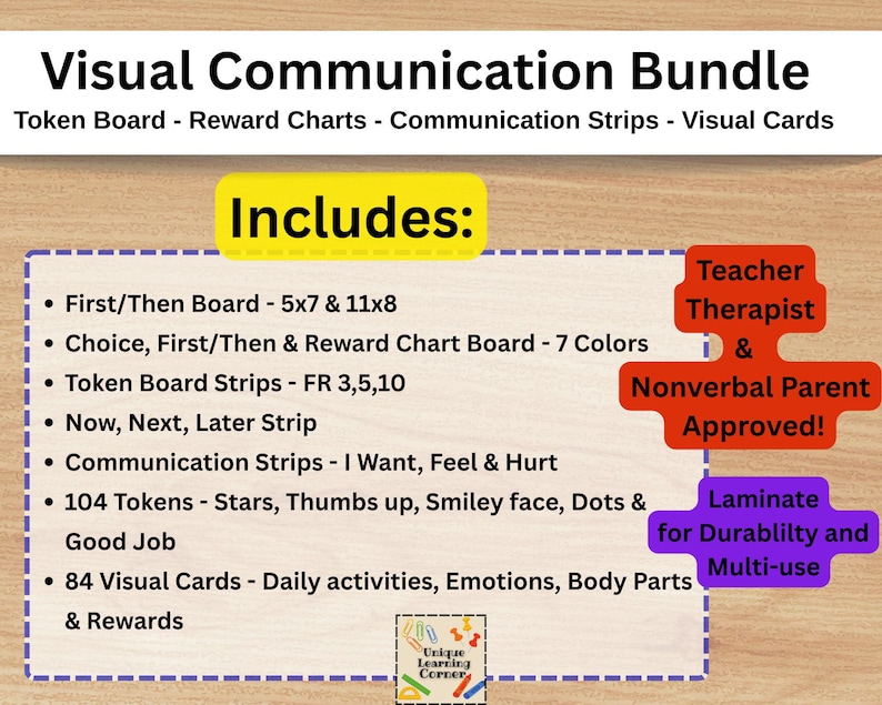 First Then Board Visual Communication Toolkit W/ Cards: Token Reward ...