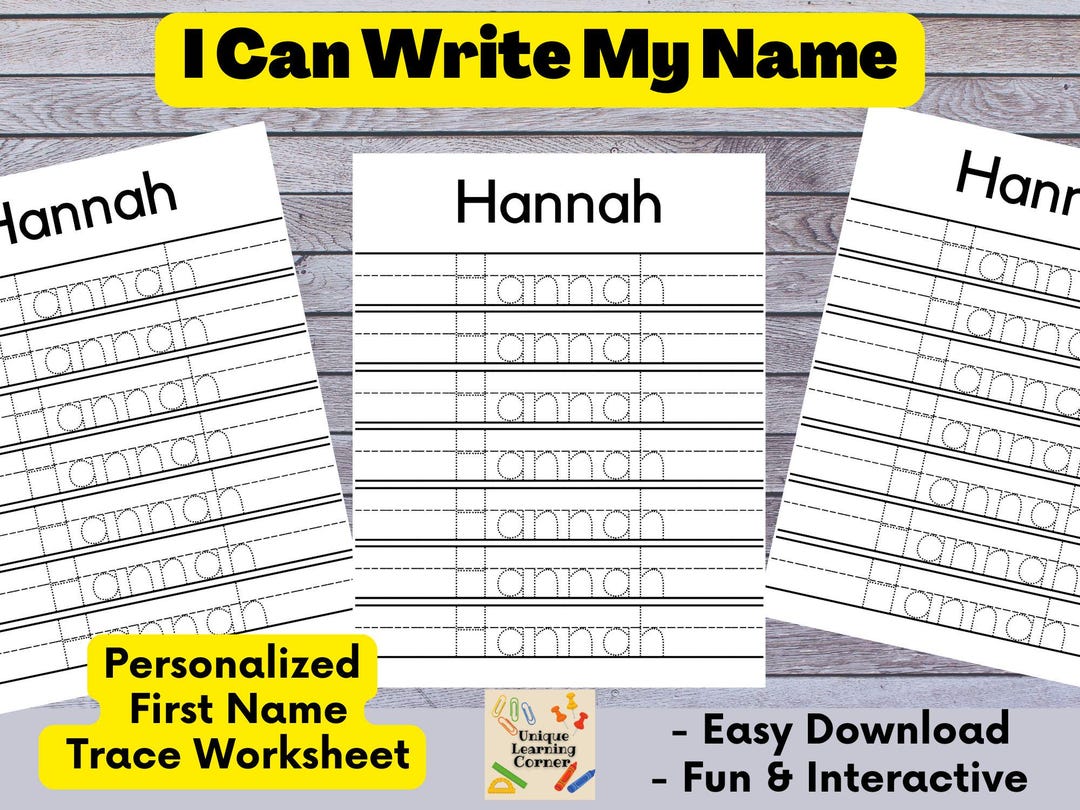 Pre-k Custom Name Tracing Worksheet | Handwriting Practice | Name ...