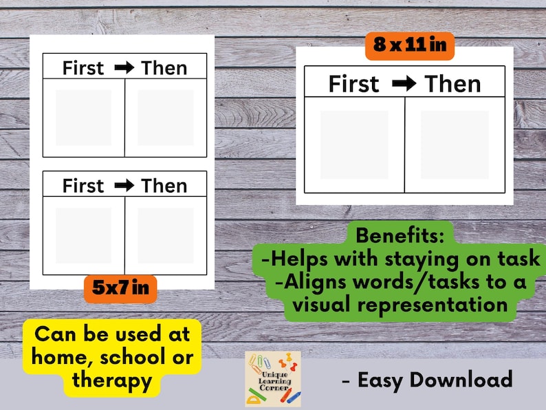First Then Board Toolkit With Visual Cards Printable Visual Schedule ...