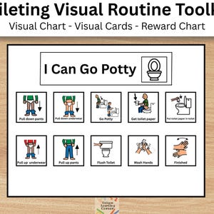 Potty Training Visual Routine Toolkit: Reward Chart & Routine Cards ...
