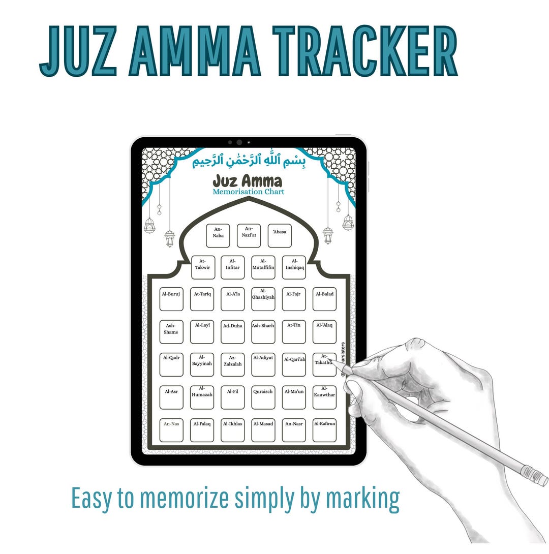 Juz Amma Tracker PDF, English Quran Tracker, Printable Hafiz Journal ...