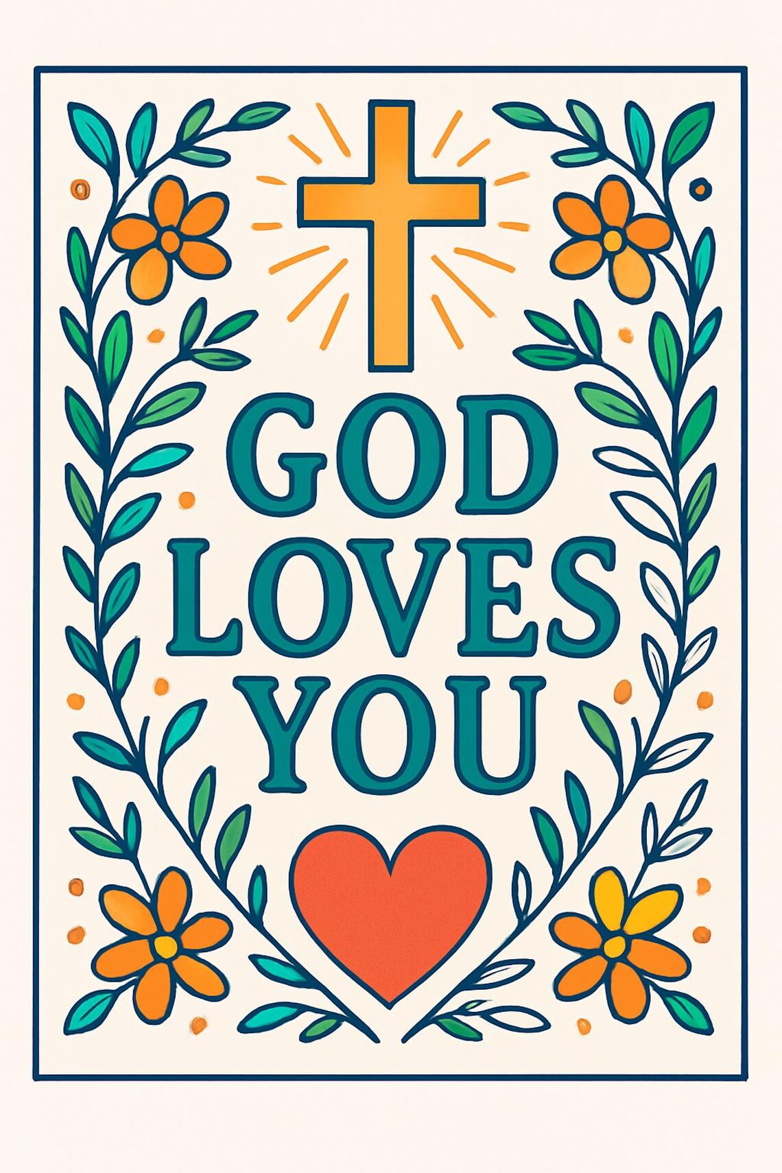 God Loves You Coloring Page - Etsy