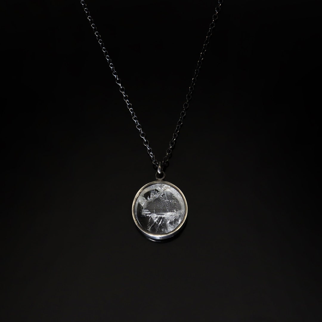 Pyramid Phantom Crystal Necklace - Etsy