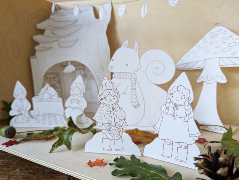 Autumn Gnomes Paper Craft Set – Printable Waldorf Nature Table Decor ...