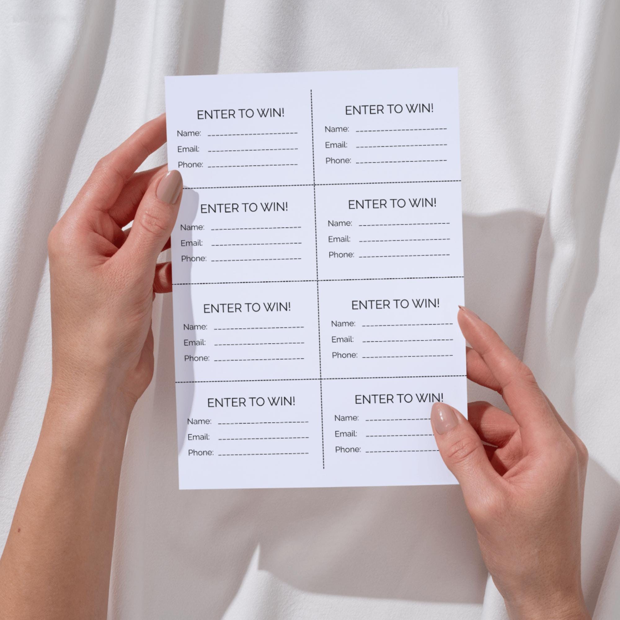 Printable Raffle Ticket Template: DIY Fundraiser Entry Slip (PDF ...