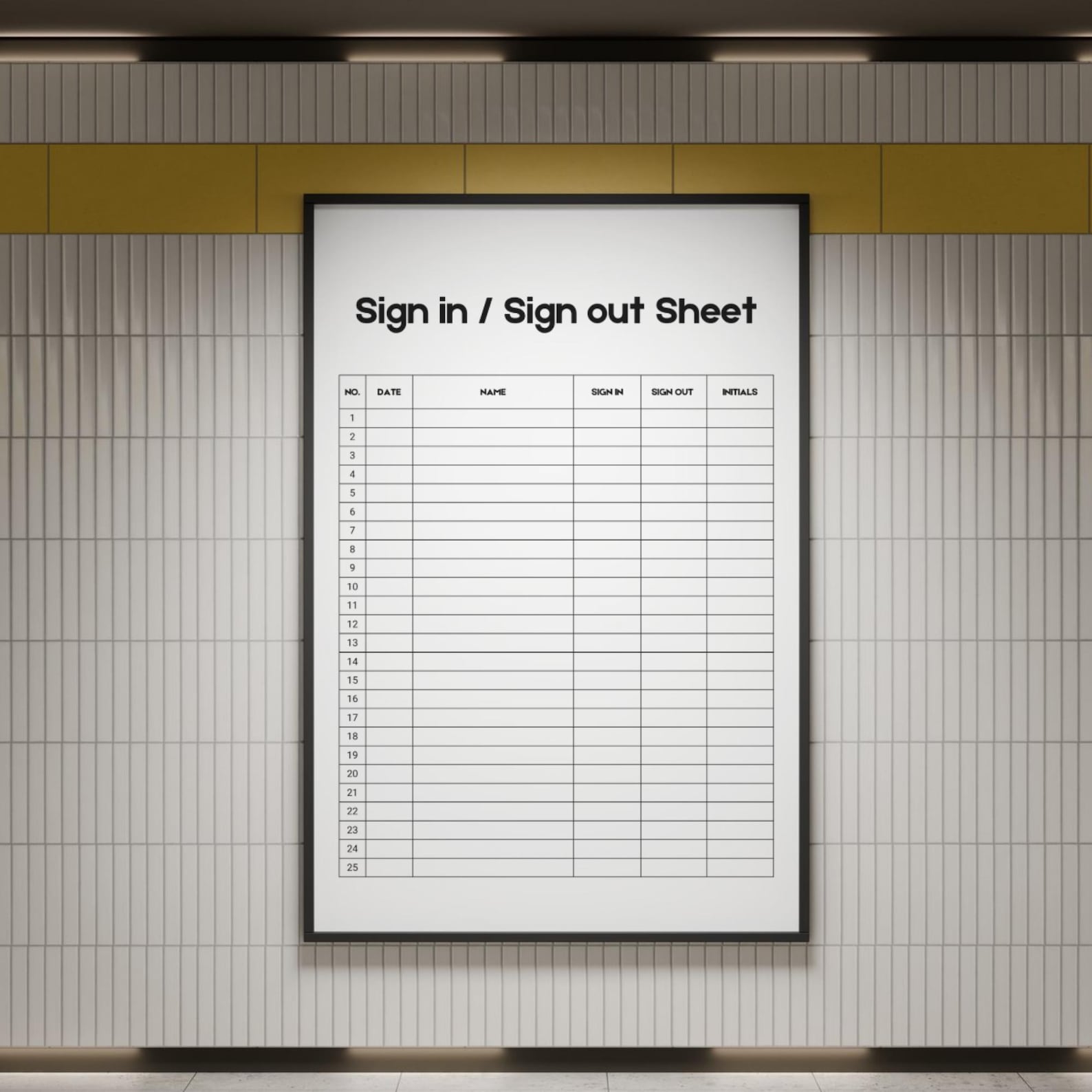 Printable Sign In/out Sheet: Attendance Log Template (A4 & US Letter ...
