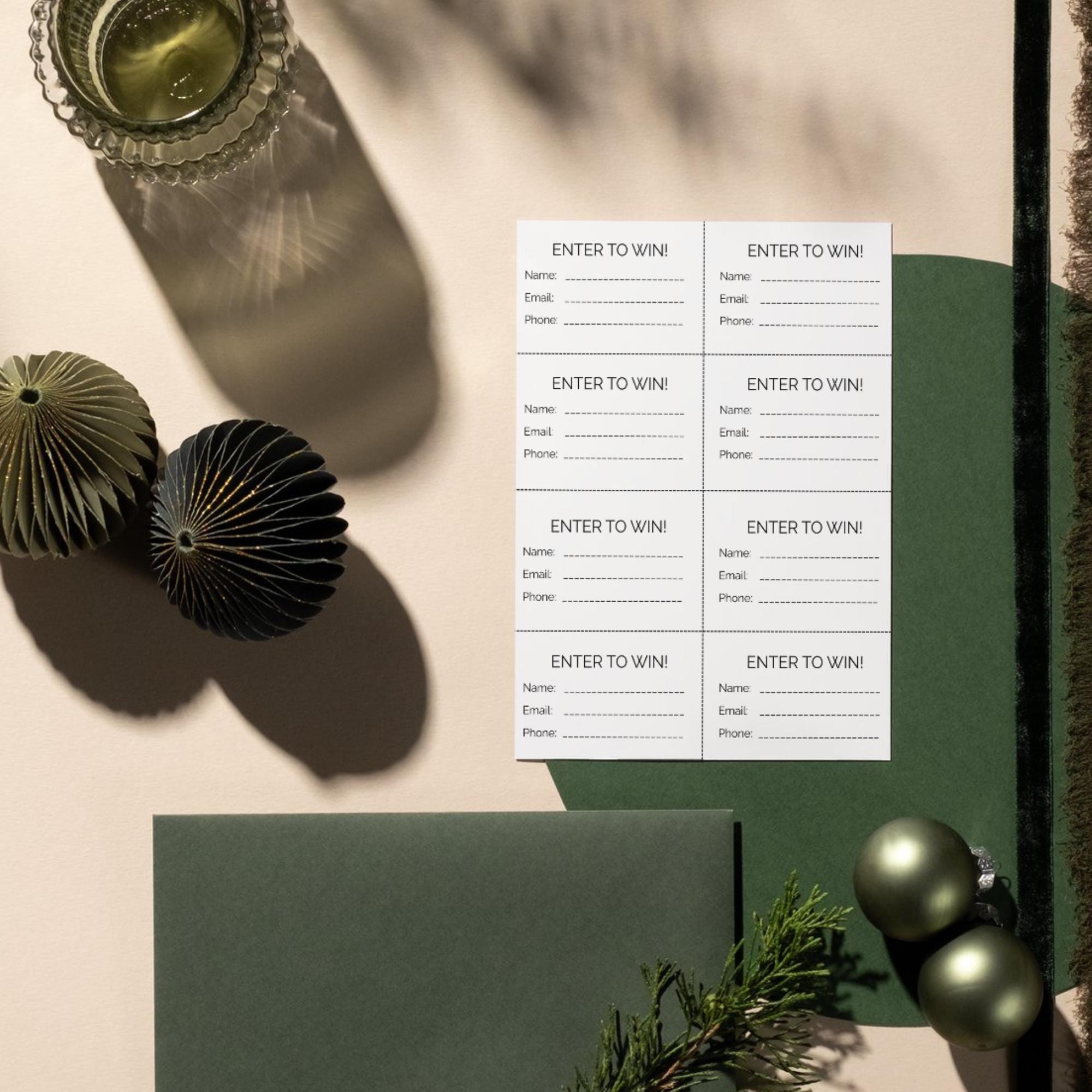 Printable Raffle Ticket Template: DIY Fundraiser Entry Slip (PDF ...