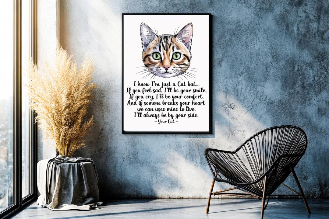 Cat Poem Print - Etsy