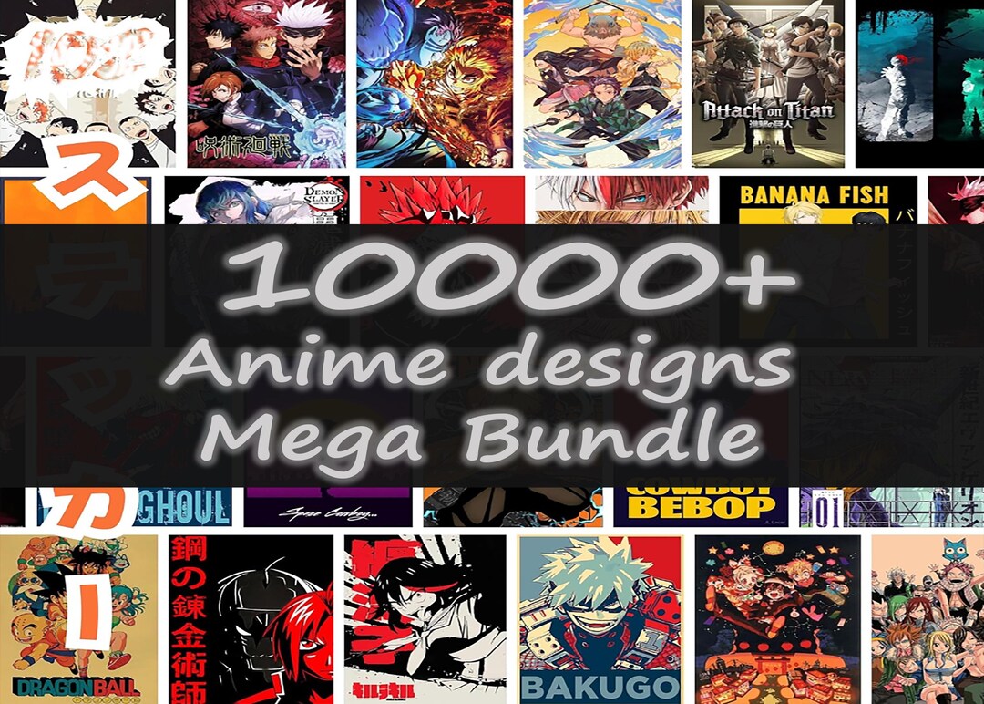 10000 Anime T-shirt PNG Bundle High Quality Anime Designs Streetwear ...