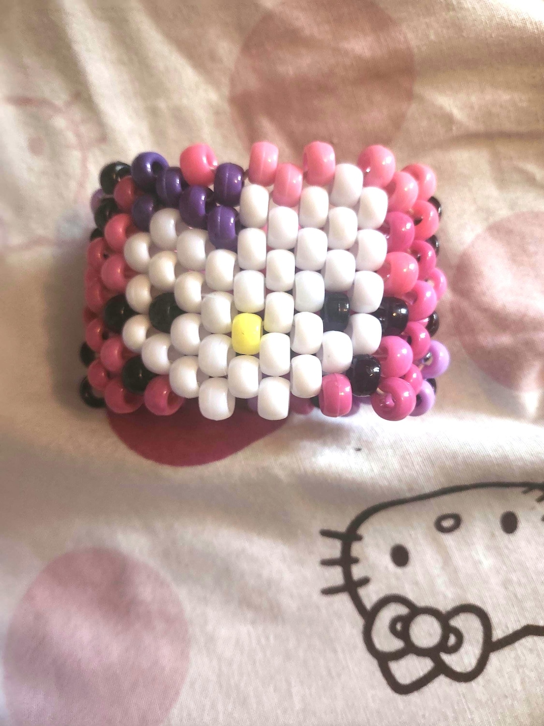 Hello Kitty Kandi Cuff - Etsy
