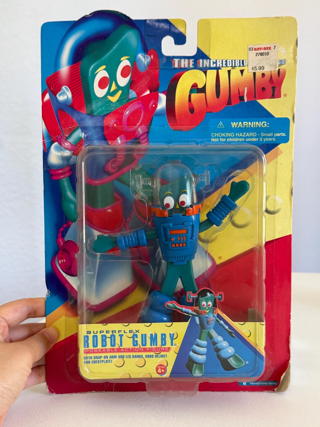 Vintage 1990s Robot Gumby Action Figure | MOC Superflex Poseable Toy - Etsy