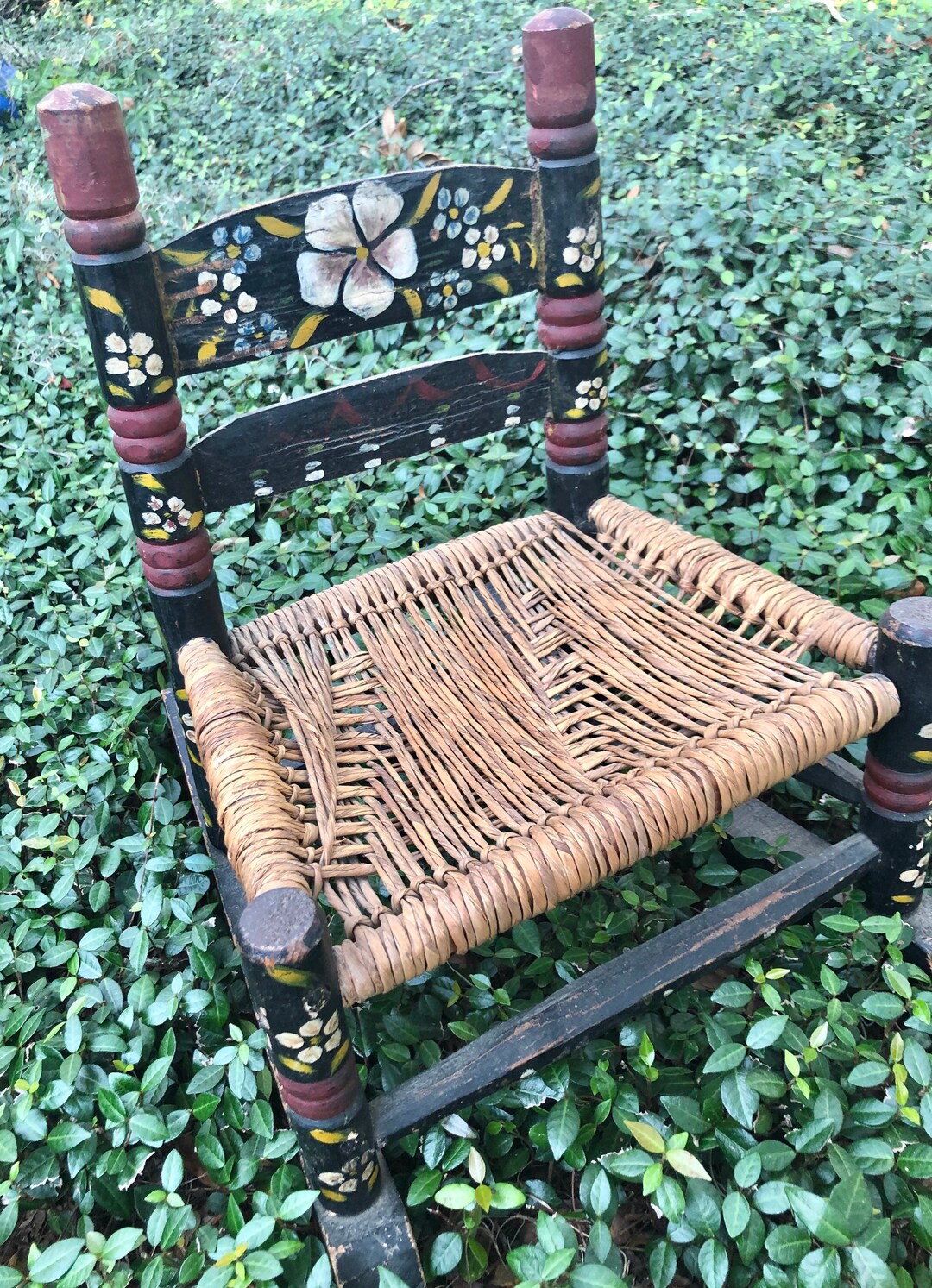 BEST Antique Mexican Childs Chair~ Rocker~ Black - Etsy