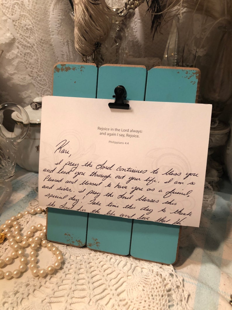 Aqua Cottage Clip Board Easel Back or Wall Hung - Etsy