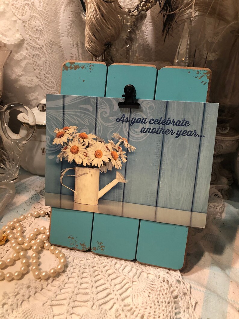 Aqua Cottage Clip Board Easel Back or Wall Hung - Etsy