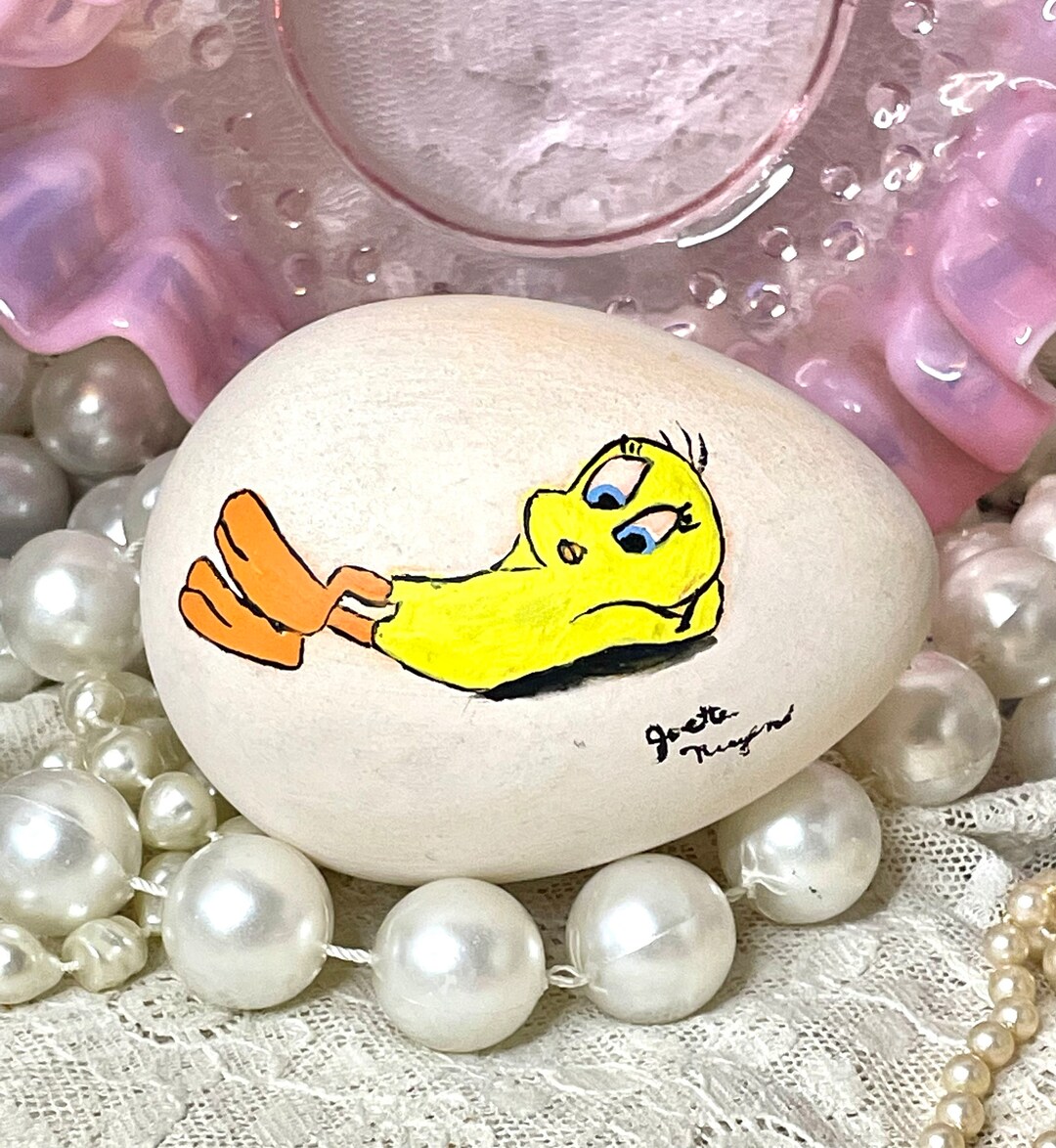 Tweety Bird Easter Egg~pottery,hand Painted , SWEET! - Etsy