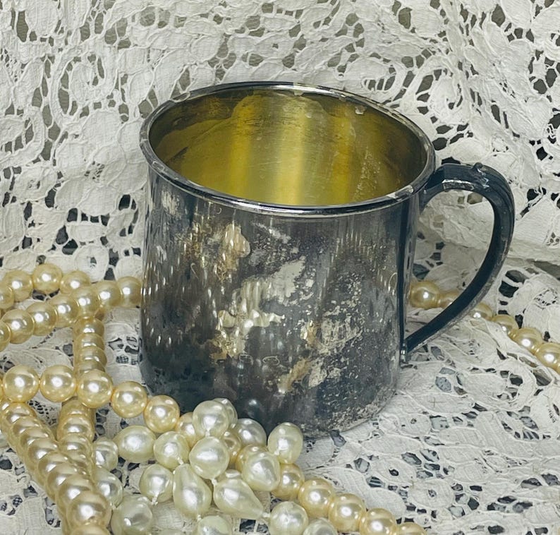 Shabby Little Oneida Child's Silver Cup ~ Baby Cup Vintage - Etsy