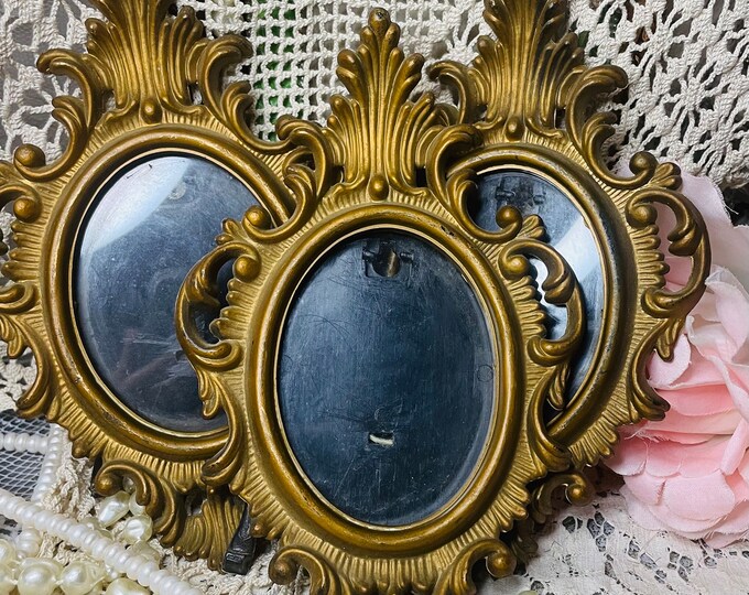 Vintage Syroco Oval FILIGREE Picture Frame Rococo Plumes Motif - Etsy