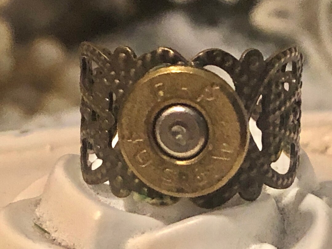 40 Caliber Shell Casing Filigree Adjustable Ring - Etsy