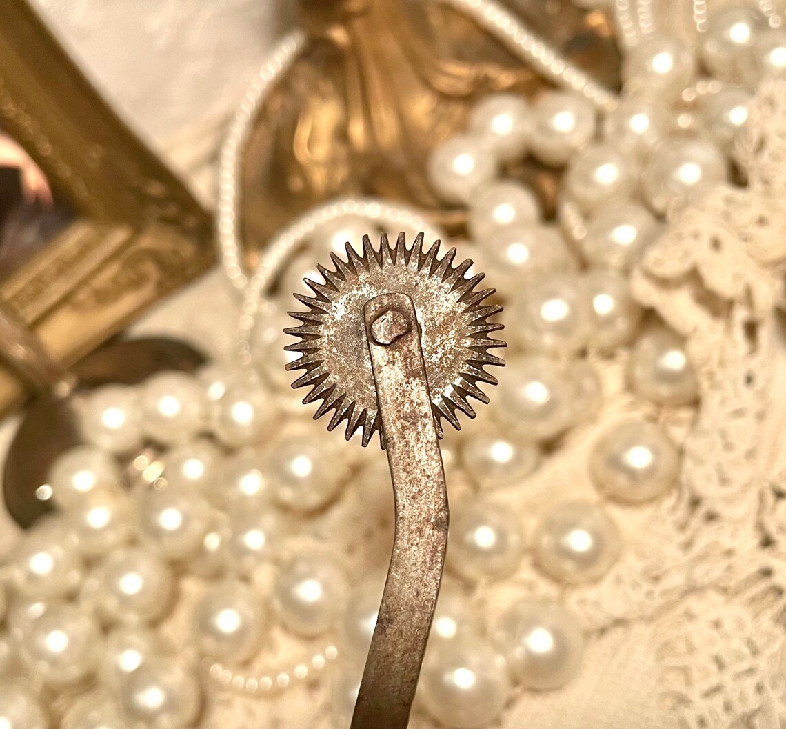 Antique Pattern Tracer Old Patina Wood Handle | Etsy