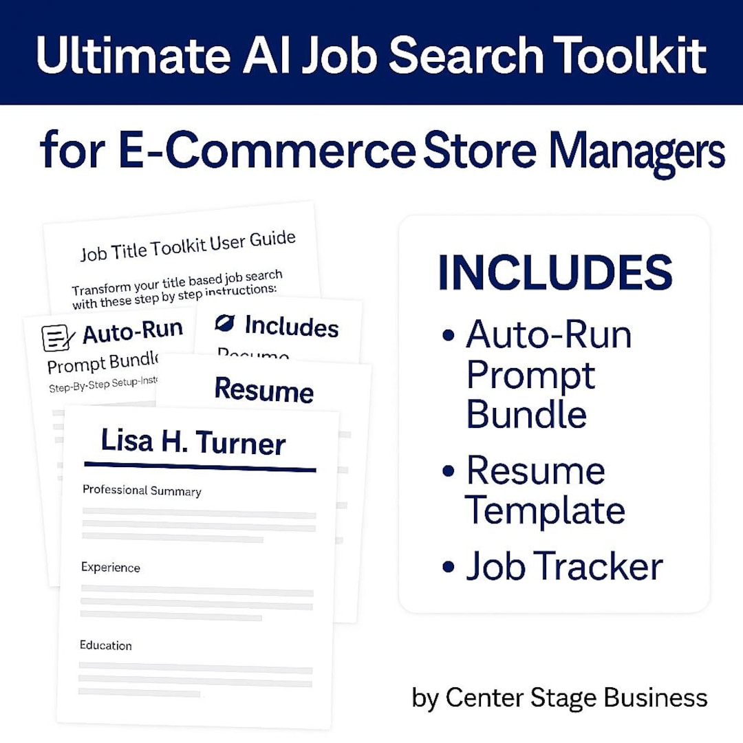 Ultimate Job Search Toolkit – E-commerce Store Manager Edition | Resume ...
