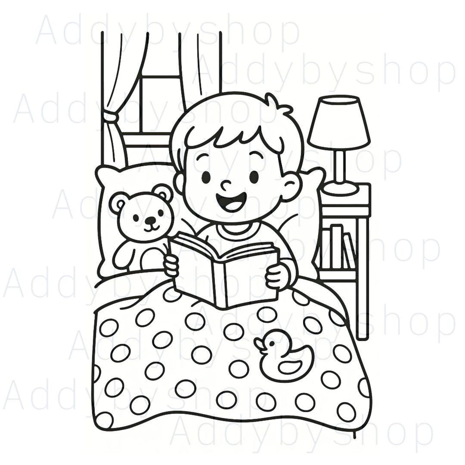 Toddler Daily Routine Coloring Pages: Kids Activities (PDF Download) - Etsy