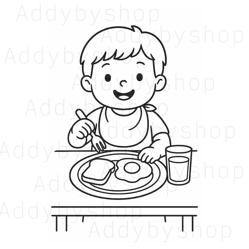 Toddler Daily Routine Coloring Book: 10 Printable Pages (A4 & Letter ...