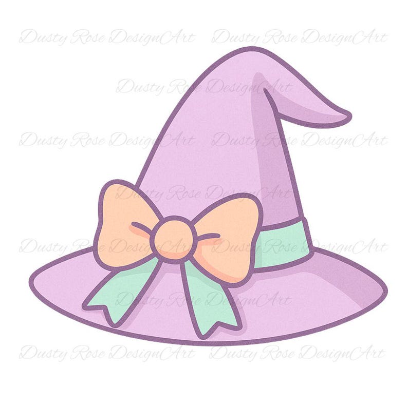 Kawaii Witch Clipart Bundle: Pastel Halloween PNG Graphics (digital ...