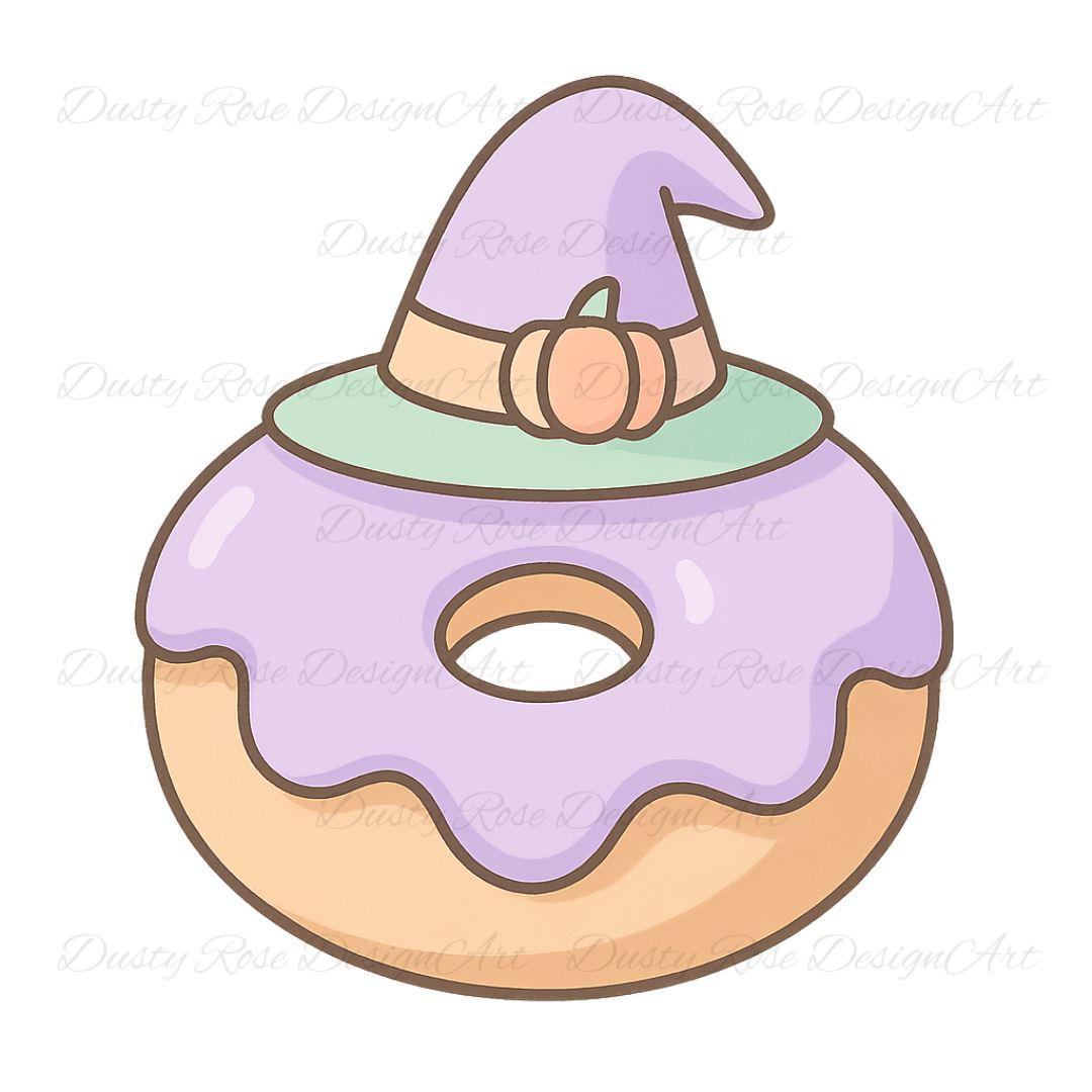 Kawaii Halloween Donut Clipart Bundle: Pastel Spooky Treats (digital ...