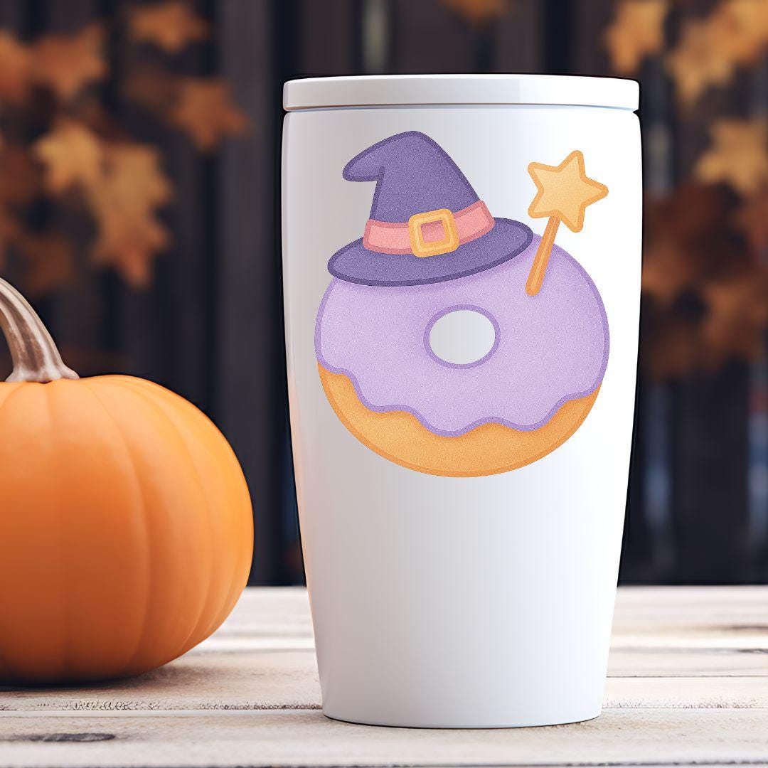 Kawaii Halloween Donut Clipart Bundle: Pastel Spooky Treats (digital ...