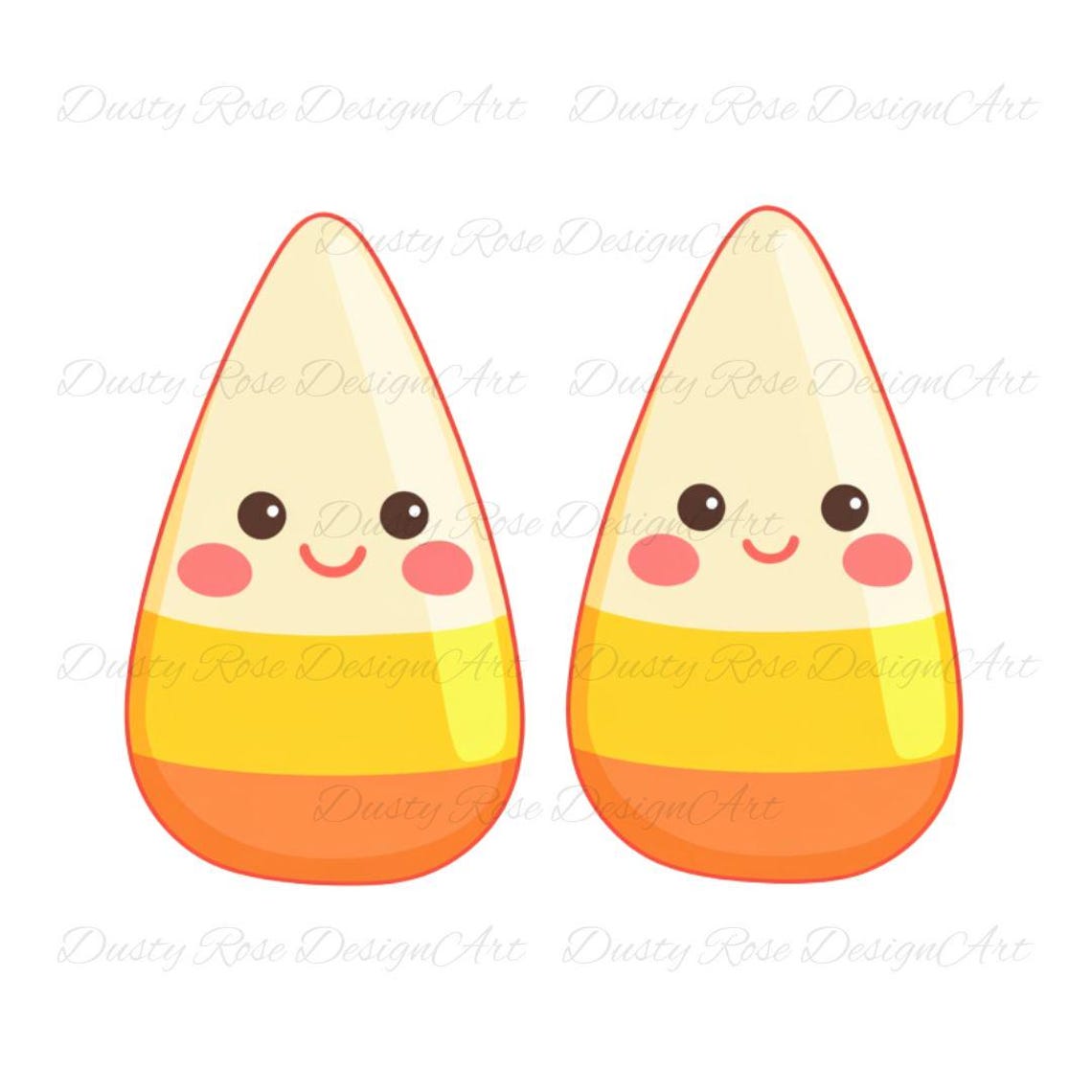 Kawaii Halloween Clipart Bundle: Candy Corn, Ghost, Pumpkin (digital ...