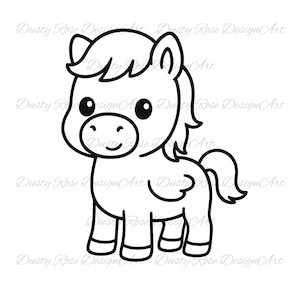 Farm Animals Coloring Pages for Kids | Chibi Cute Printable | Preschool ...