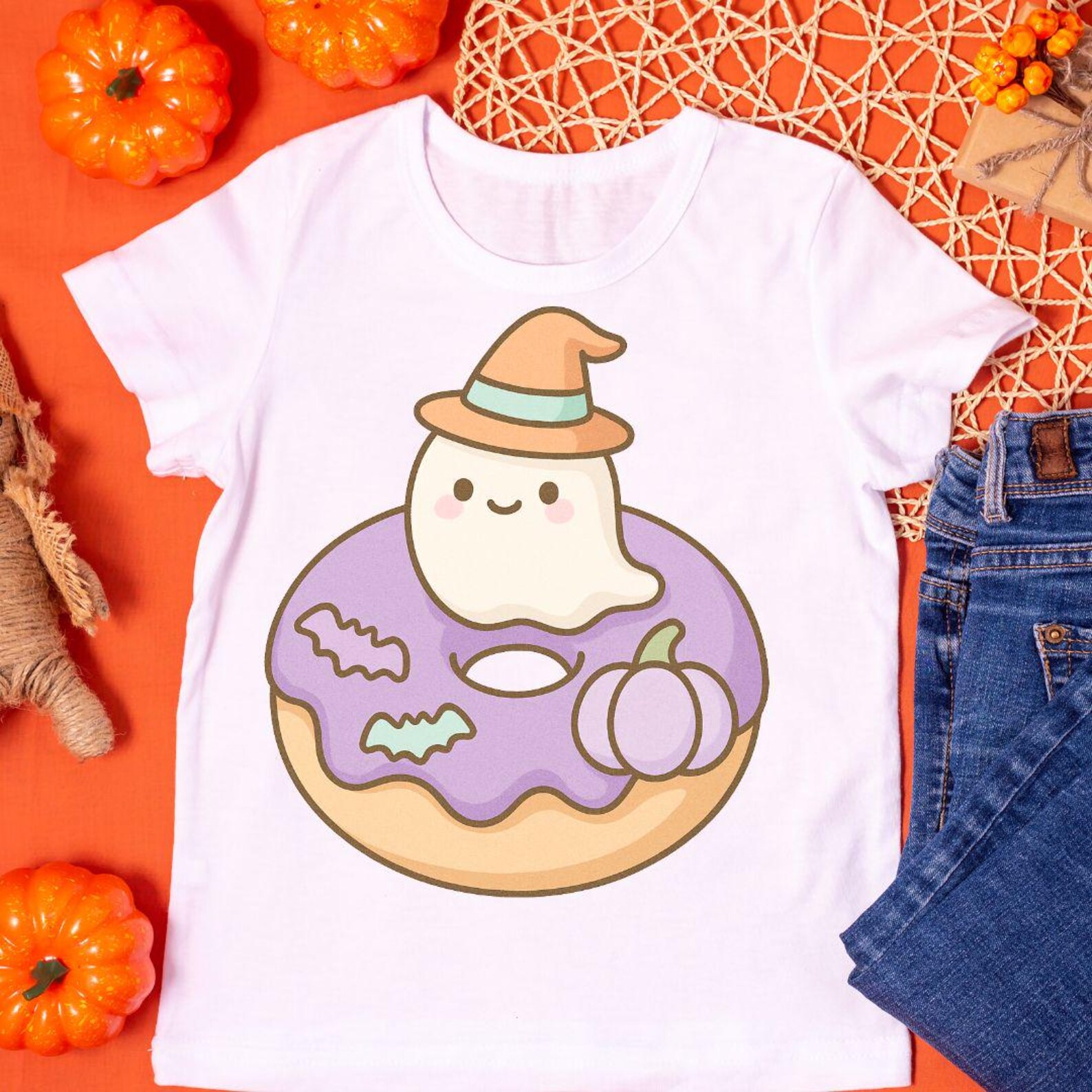 Kawaii Halloween Donut Clipart Bundle: Pastel Spooky Treats (digital ...