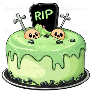 Halloween Cake Clipart Bundle - Cute Spooky Kawaii Cake PNG Digital ...