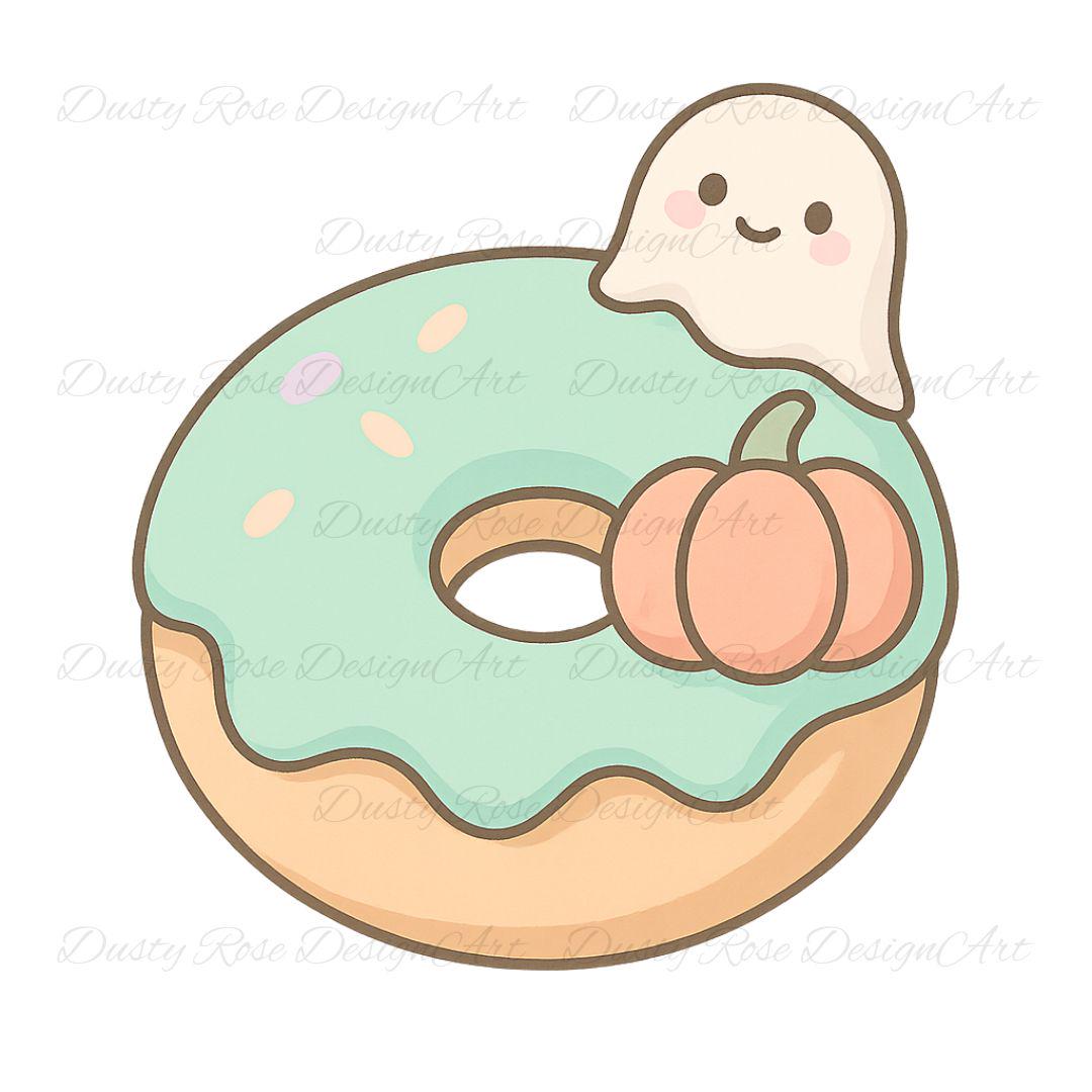 Kawaii Halloween Donut Clipart Bundle: Pastel Spooky Treats (digital ...