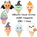 Halloween Ice Cream Clipart Bundle, Kawaii Dessert PNG (digital ...