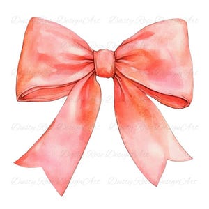 Watercolor Red Bow Clipart Set: Transparent PNG Digital Download - Etsy