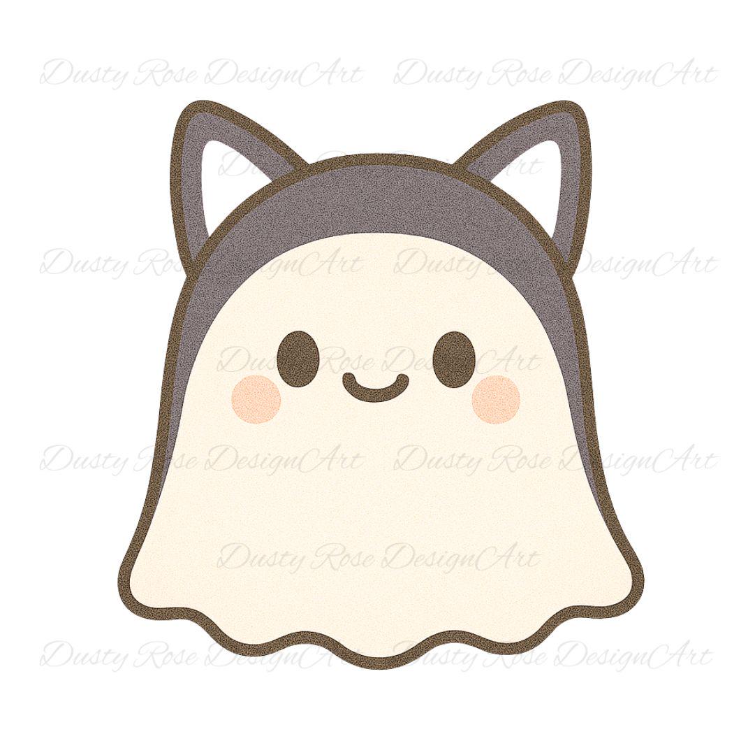 Kawaii Ghost Clipart Bundle: Pastel Halloween PNG Graphics (digital ...