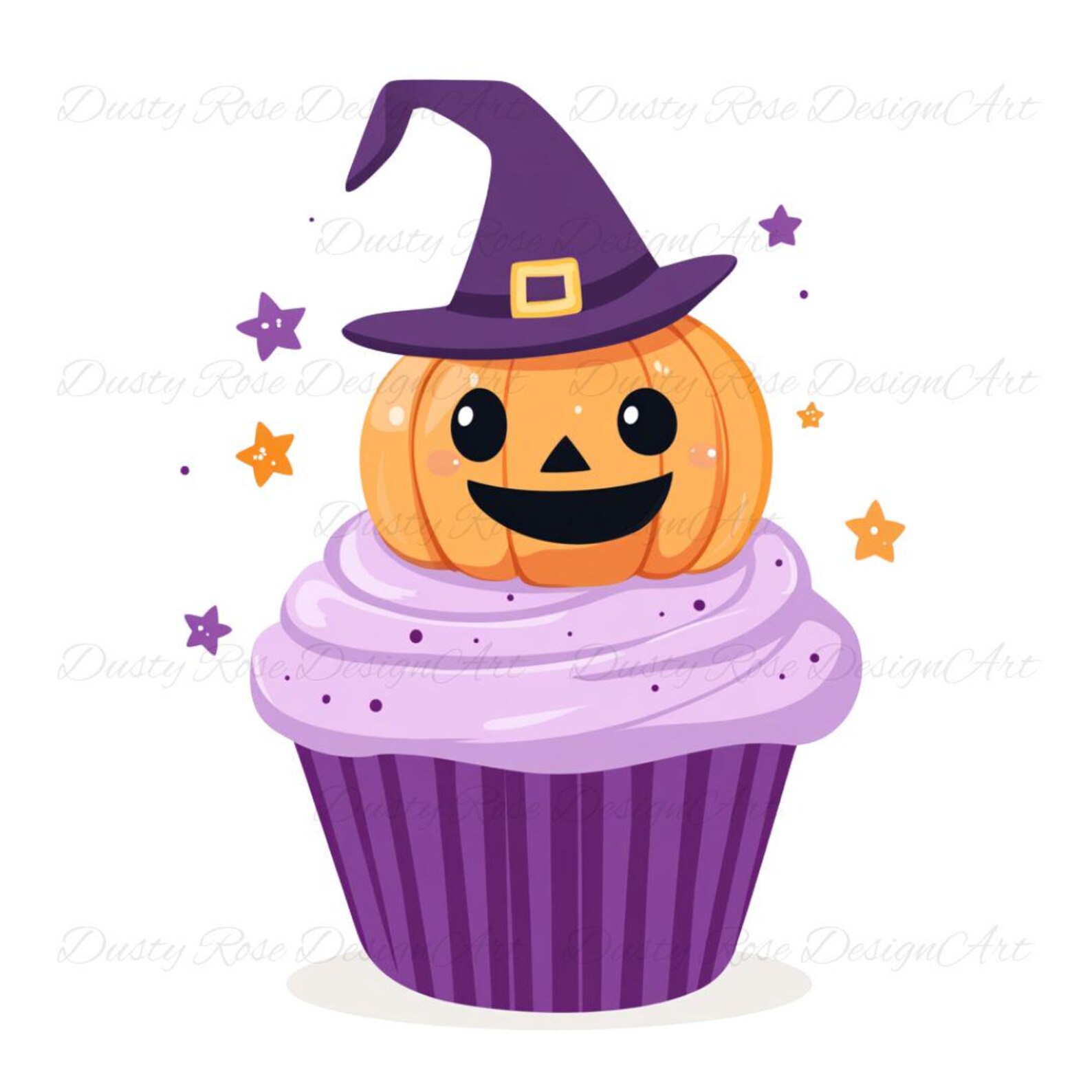 Kawaii Halloween Cupcake Clipart Bundle: Pastel Spooky Designs (PNG ...