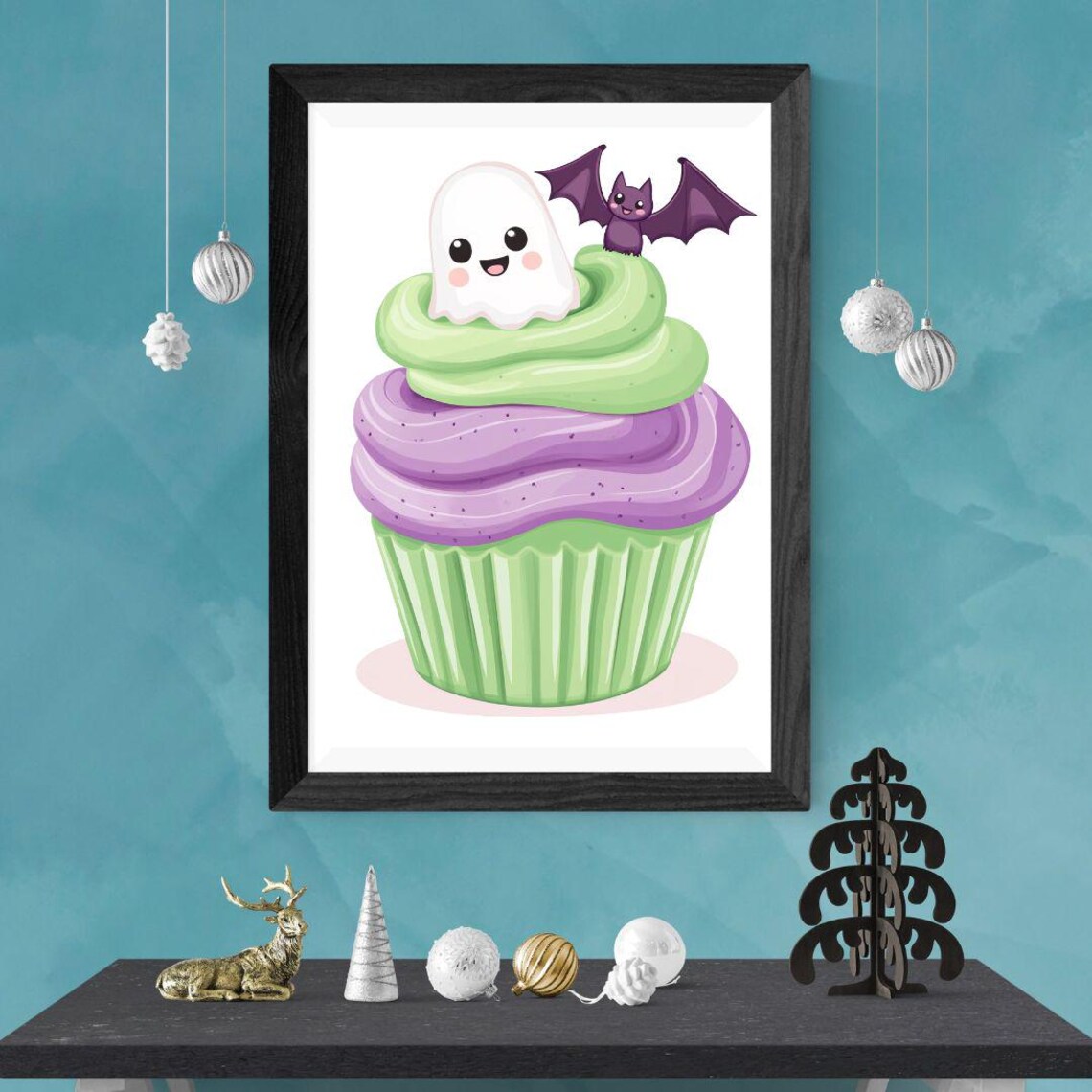 Kawaii Halloween Cupcake Clipart Bundle: Pastel Spooky Designs (PNG ...