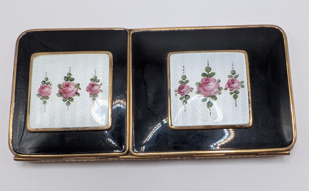 Art Deco Bliss Triple Vanity Compact - Etsy