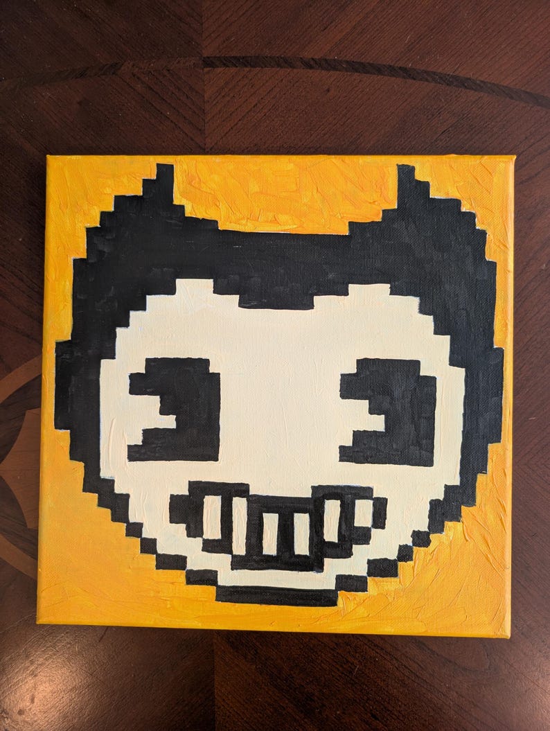 Bendy and the Ink Machine - Bendy - 8-bit Pixel Art Acrylic Canvas ...