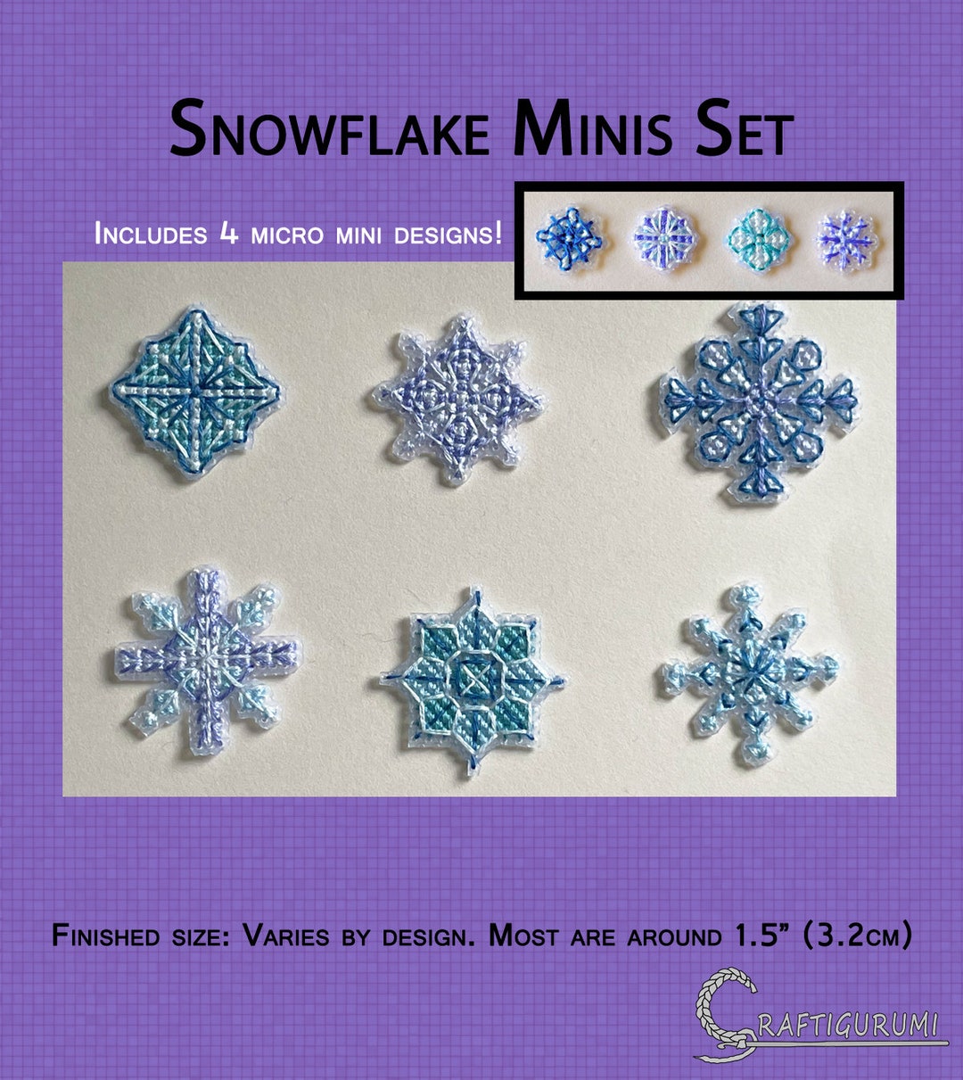 Snowflake Minis - Cross Stitch Pattern - Etsy