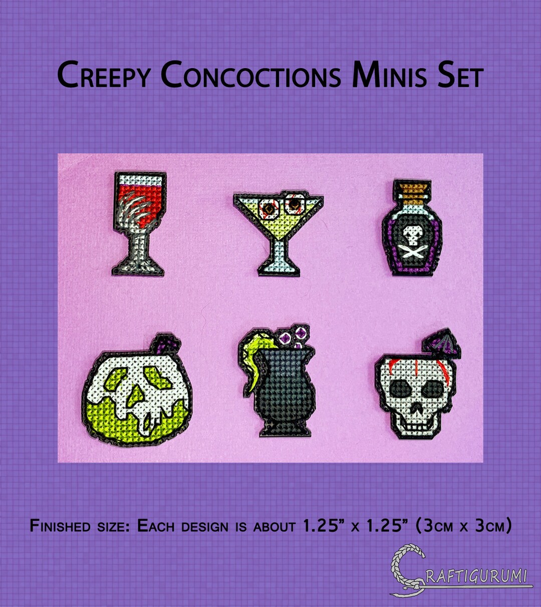 Creepy Concoctions Minis Cross Stitch Pattern - Etsy
