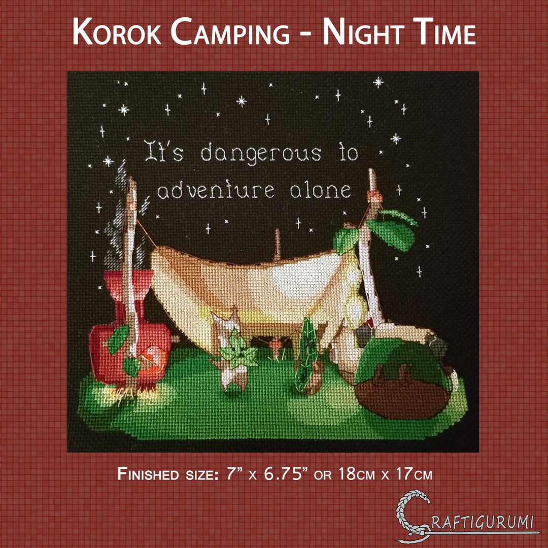 Korok Camping: Night Time - Cross Stitch Pattern - Etsy