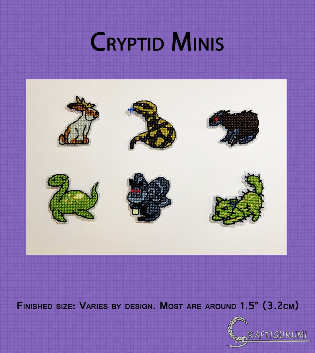 Cryptid Minis - Cross Stitch Pattern - Etsy
